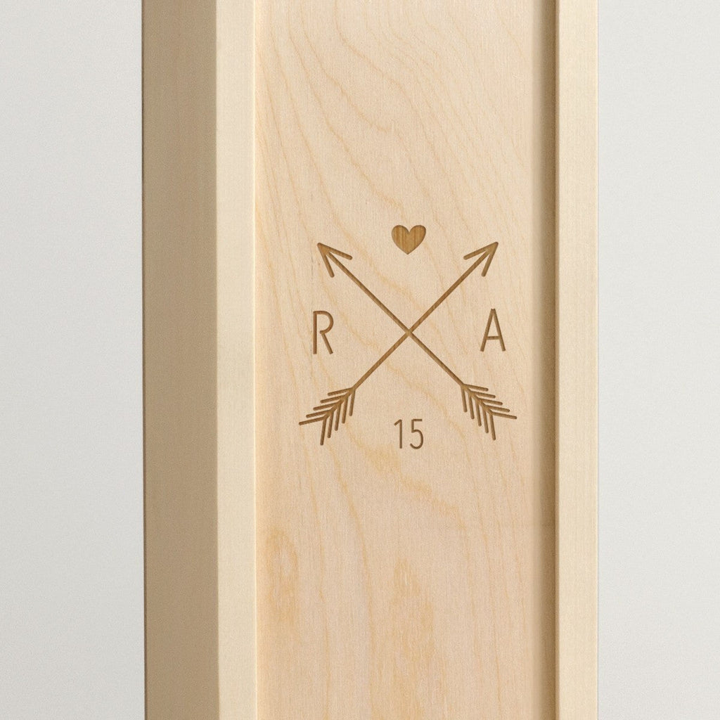 Love Coat of Arms Initials Wine Gift Box