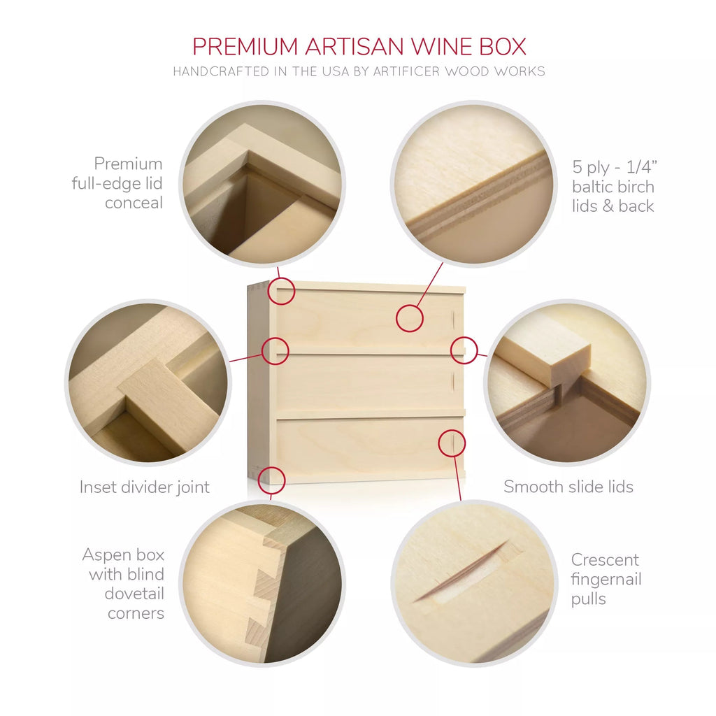 Unique Wedding Gift | Trio Couture Anniversary Wine Box