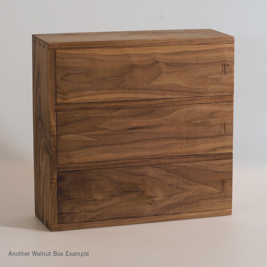 Walnut Anniversary Wine Box - Monogram Inlay - Signature Series